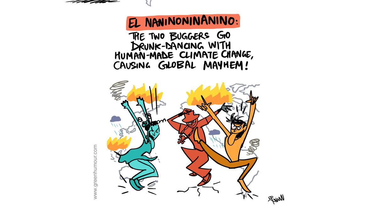 Green Humour by Rohan Chakravarty on climate change la nina el nino winds - The Hindu